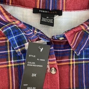 Robert Louis | Tops | Nwt Robert Louis Button Down Flannel | Poshmark